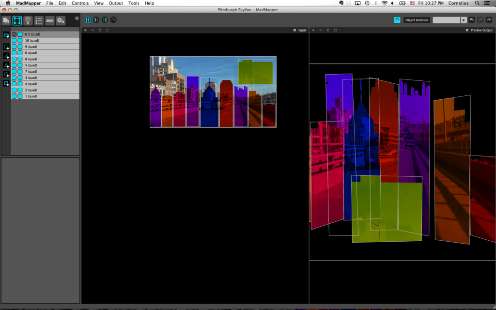 Pittsburgh Skyline Projection Mapping Tutorial – Projectile Objects